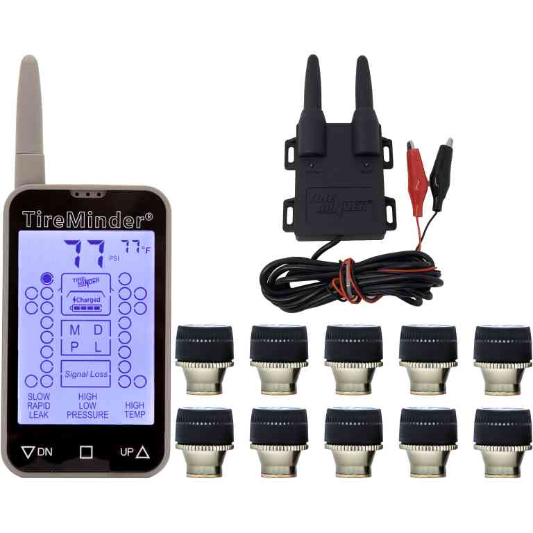 TireMinder TM-77 RV TPMS with 10 Standard Transmitters